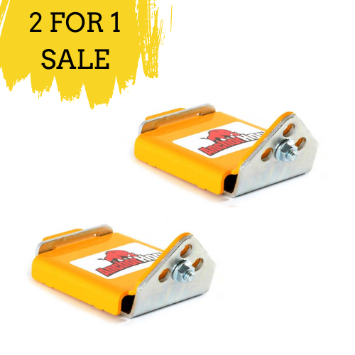 2-for-1 Ground Anchors - Yellow Powder-Coated | AnchorHog®